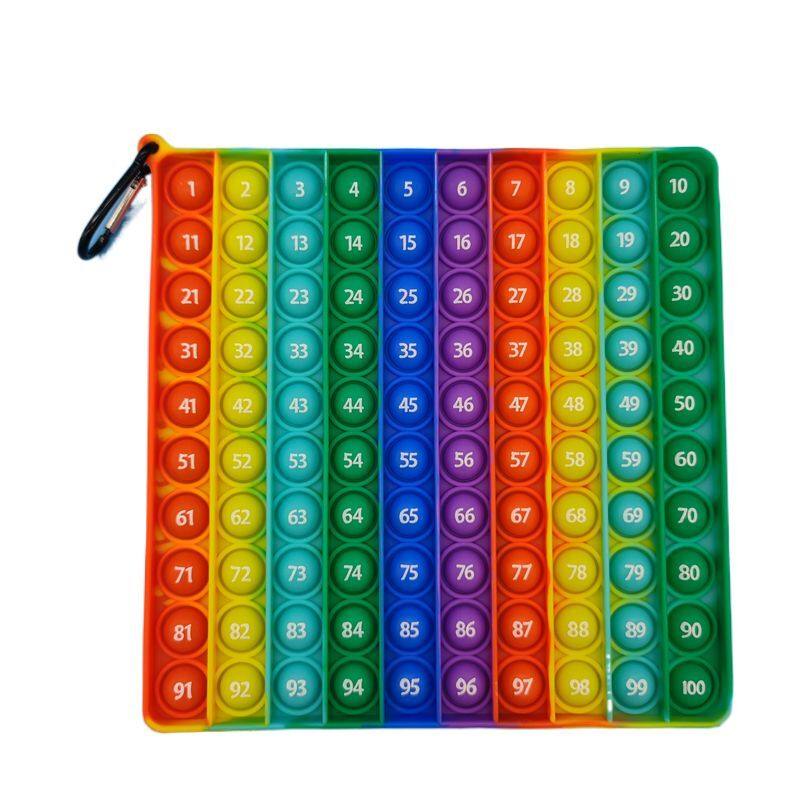 Jeu sensoriel Push Pop It - Table de multiplication lumineuse