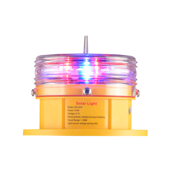 Jianhang Solar Navigation Beacon - Red/Yellow Flash Aviation Obstacle Light