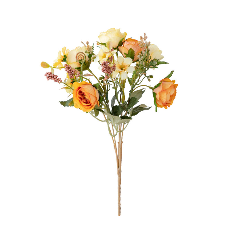 Roomtour Pomegranate Rose Bead String Bouquet for Home Decor