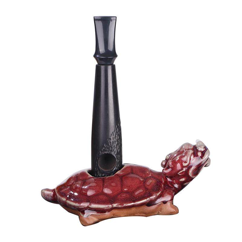 Handmade Ebony Wood Dry Tobacco Pipe for Men