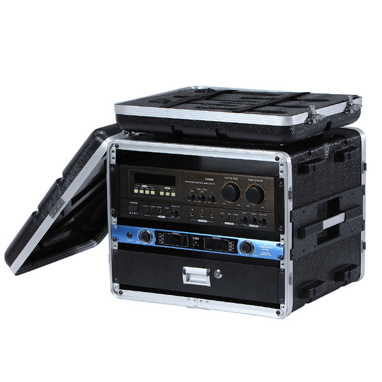 Outer 4U/6U/8U ABS Plastic Portable Rack Case - Microphone Amplifier Box