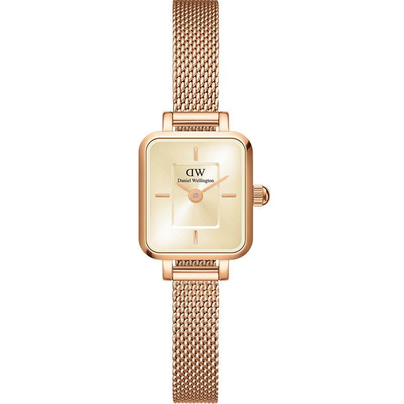 Dw female quadro-serie retro kleine kubus suiker mini vierkante horloge
