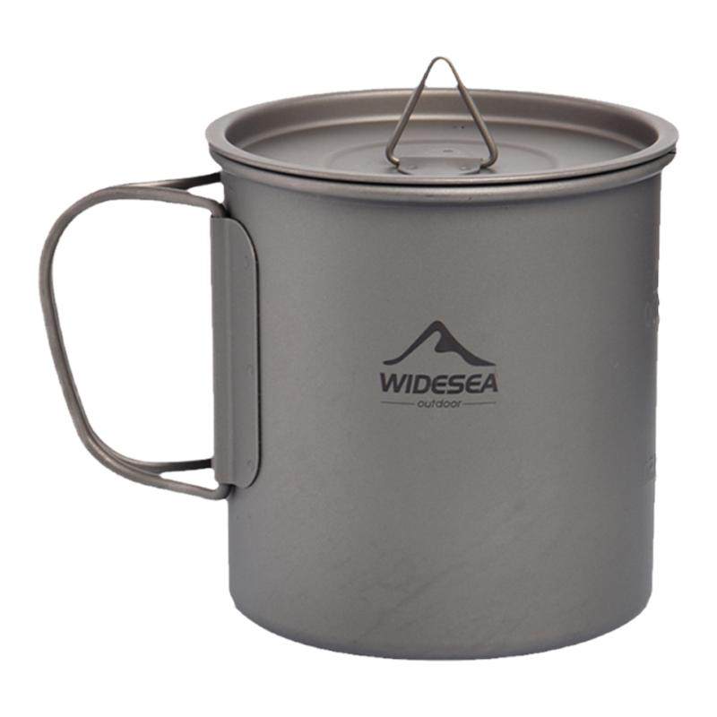 Widesea Outdoor Titanium Cup Pure Titanium Camping Folding Water Cup ...