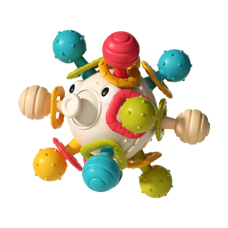 Julebaby Baby Teether Ball - Sensory Development Toy for 3-18 Months