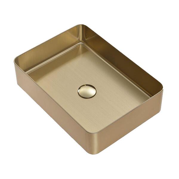 Nordic gold metal single basin rectangular balcony countertop | Ordussa ...