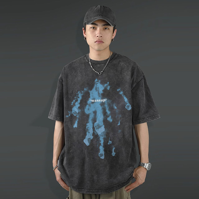 WASSUP Ice Cube Falling Heavy Fashion Brand Men's Short-Sleeved T-Shirt ...