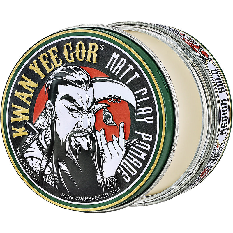 Guan erge lumpur rambut matte tekstur alami pria berbulu guan erye gel ...