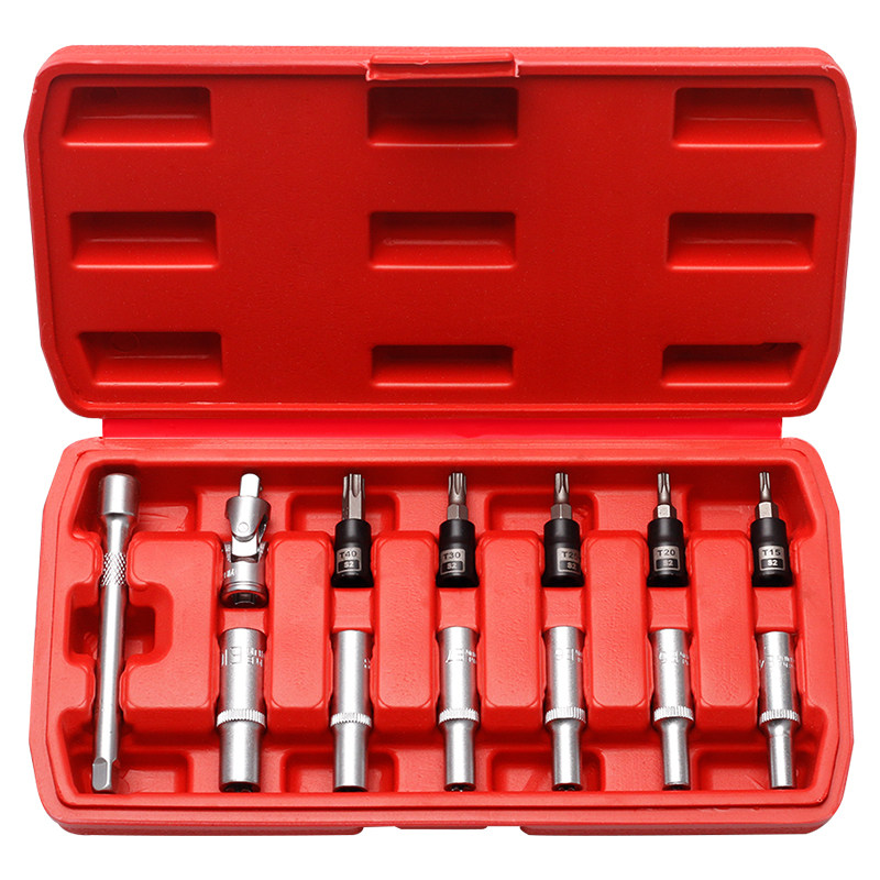 Tuochi 13-Piece E-Type Socket Set - 6-Point Plum Blossom - 6.3mm Metric