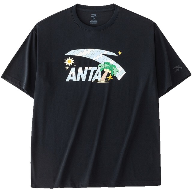 ANTA LOGO printed short-sleeved men and women same style autumn new ...