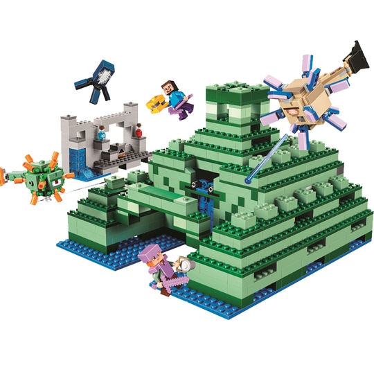 Minecraft Underwater Temple Building Blocks - Ocean Monument Toy Set