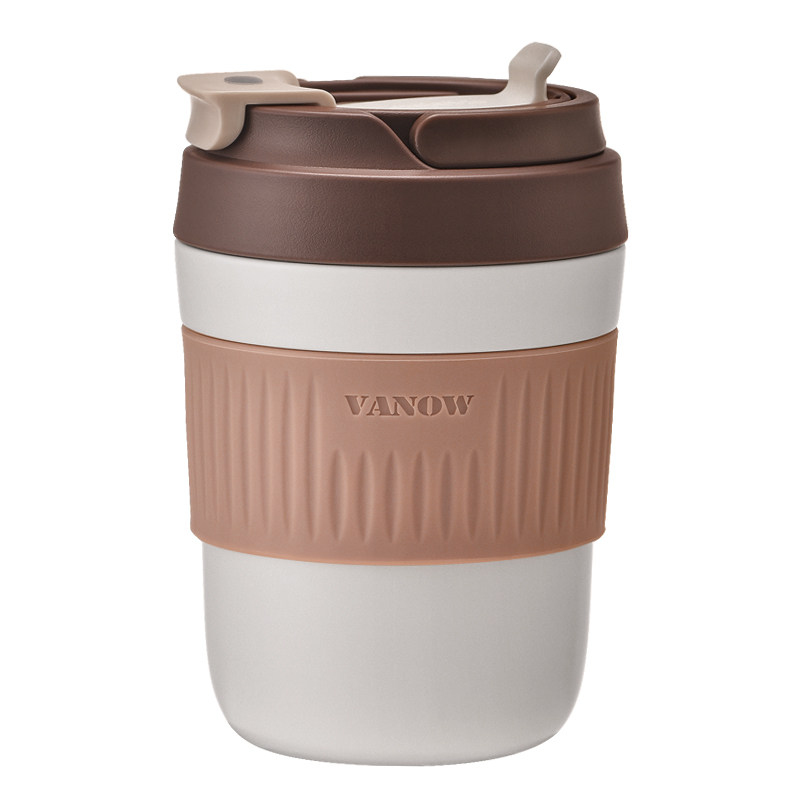 Vanow Thermos Cup for Women - 450ml Stainless Steel with Straw