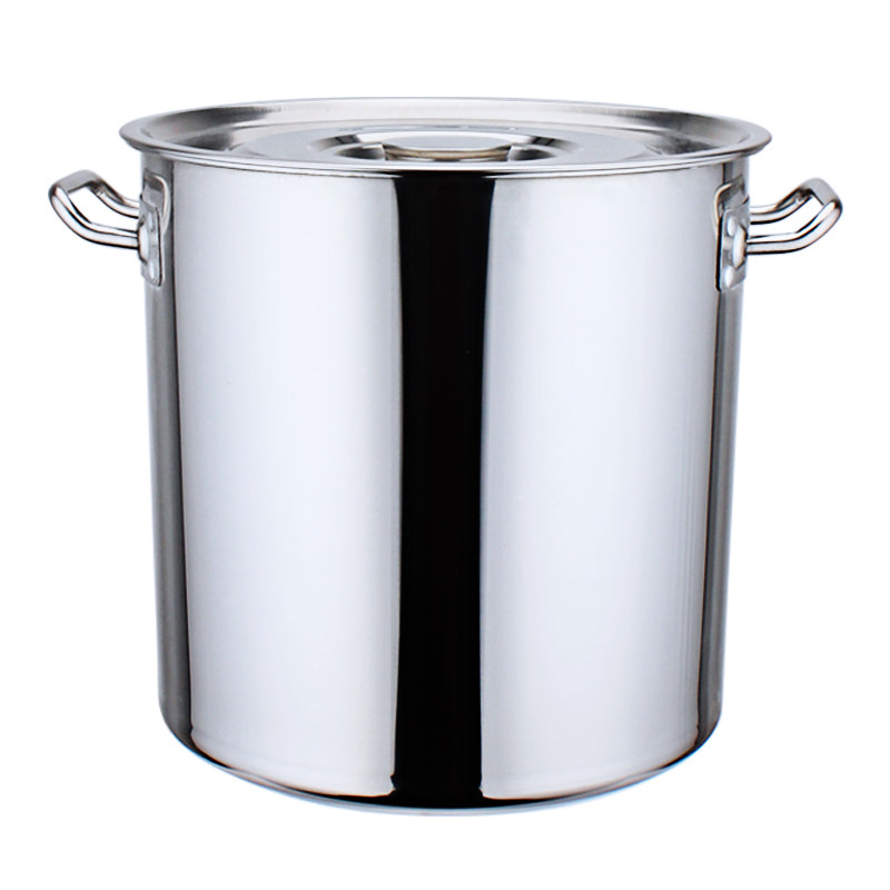 Large Stainless Steel Soup Bucket with Lid - Commercial Grade