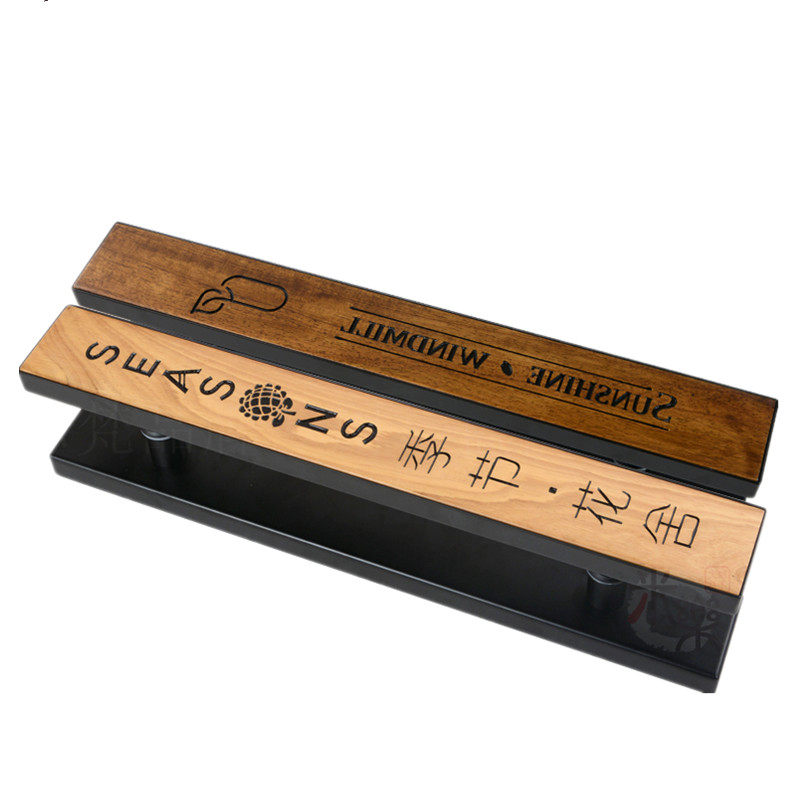 Mi zhile Tömörfa ajtófogantyú - Üvegajtó húzófogantyú - Retro stílus Ym-001