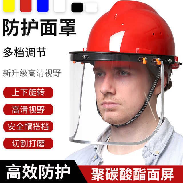 Protective visor with helmet-style transparent anti-impact mask, anti ...