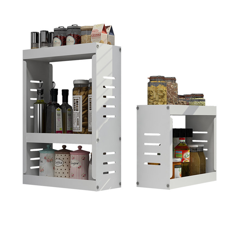 Flag Rice Grains 3-Tier Wall-Mounted Storage Rack - White