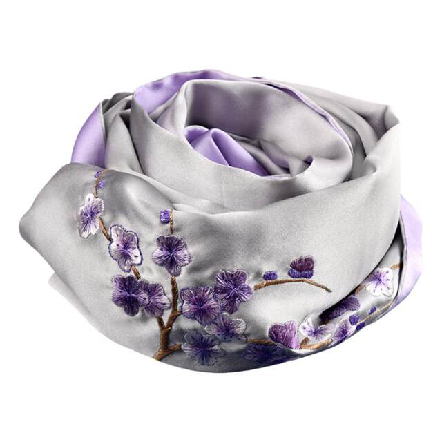 Chinese Shu embroidery double -layer mulberry silk Mei Mei Sichuan ...