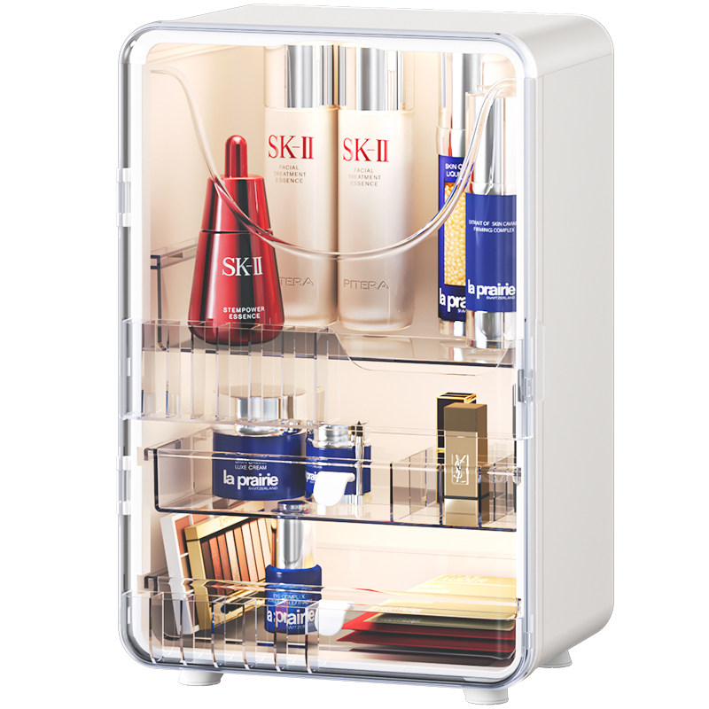 Haixin 3-Tier Cosmetic Organizer - Transparent Plastic Skin Care Storage