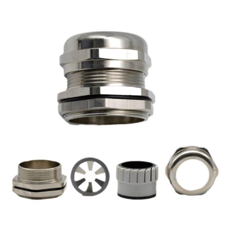 Екранований роз'єм кабелю Wisdom EMC - латунь M20 нікельований IP68