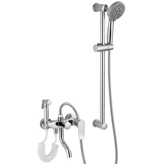 Black Simple Shower Set with Hot and Cold Water Mixing Valve and Full ...