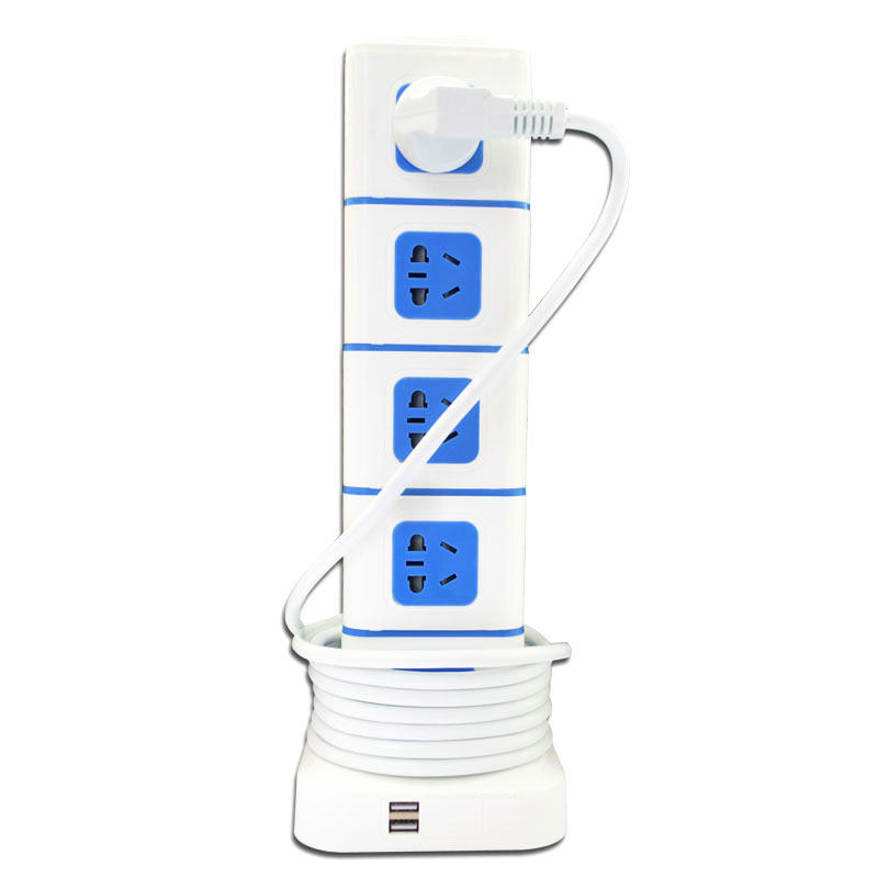5-Layer 20-Hole Tower Socket | Vertical Smart Socket with USB ...
