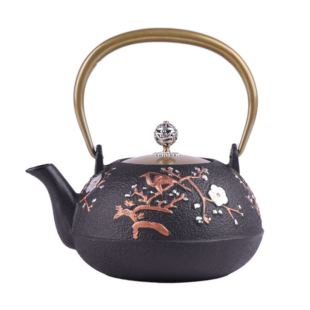 Cast iron boiling teapot Japanese -style home bubbles carbon furnace ...