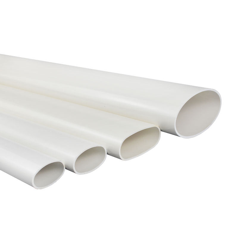 PVC Flat Pipe Fittings for Kitchen, Toilet, Balcony - Oval Pipe, Floor ...