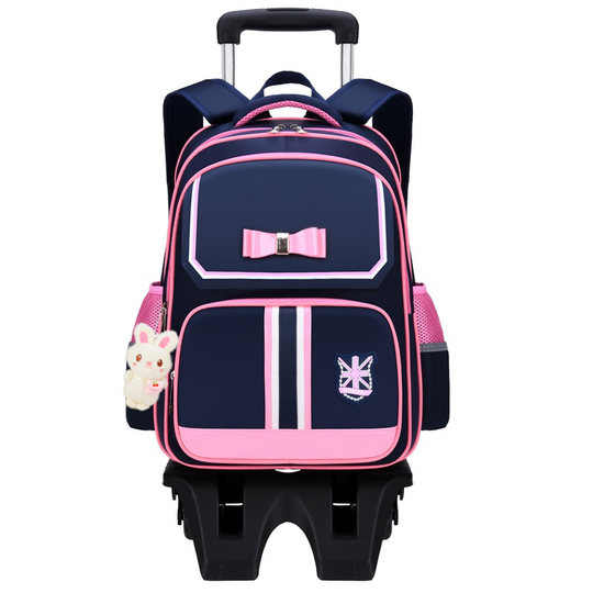 Trolley Schoolbag - Large Capacity Primary School Students Bag with Six ...