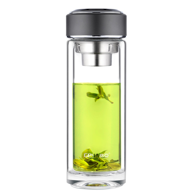 Giage glass men's high -end business tea cup Personal double -layer ...