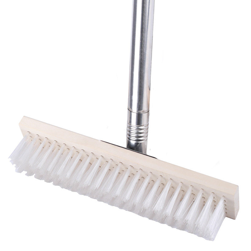 Floor Brush Hard-Bristled Long-Handled Floor Brush Large Cleaning Wire ...