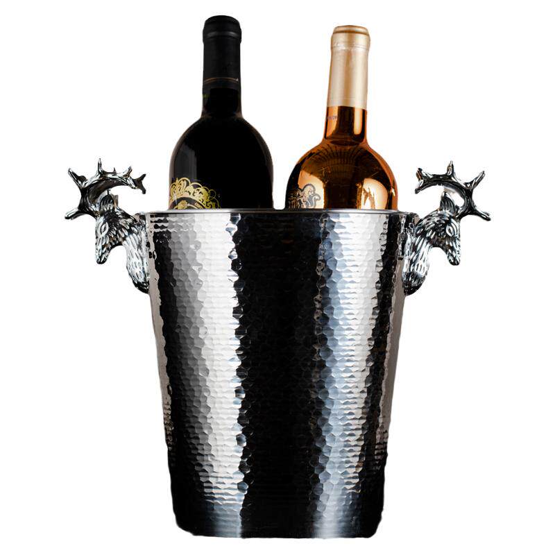 Antler Champagne & Wine Ice Bucket - Metal Bar Accessory