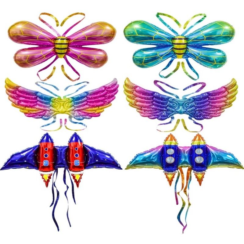 Glowing Inflatable Angel Wings | Children's Birthday Gift Night Market Toy