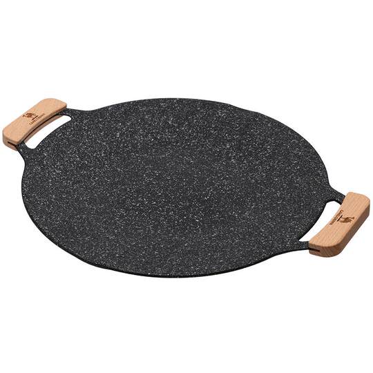 Camel Outdoor Camping Large Baking Pan | Cast Iron Flat Bottom Frying ...