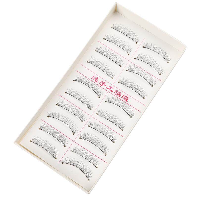 Su dian False Eyelashes 10 Pairs Natural Short Black Cotton Thread Lash ...