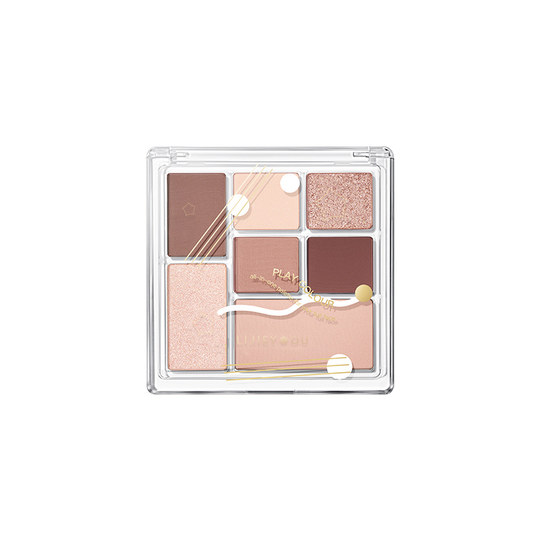 Tangram Seven-Color Eyeshadow Palette - Earth Tones with Blush and ...