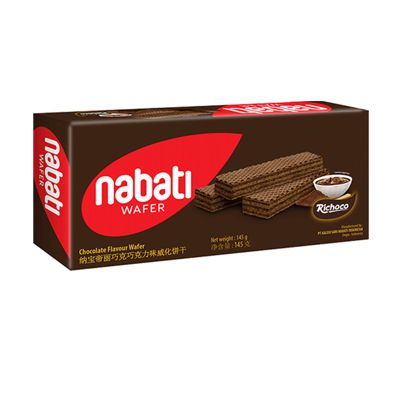 Richeese Nabati Chocolate Wafer Biscuits 145g - Indonesian Snack