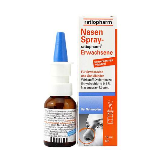 German Ratiopharm Nasal Spray 15ml Nasal Spray Nasal Congestion Nasal ...