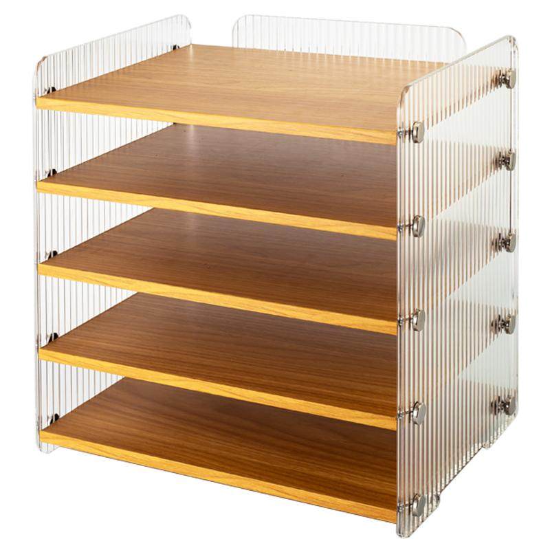 Xd A4 Acrylic File Rack - Transparent Desktop Organizer