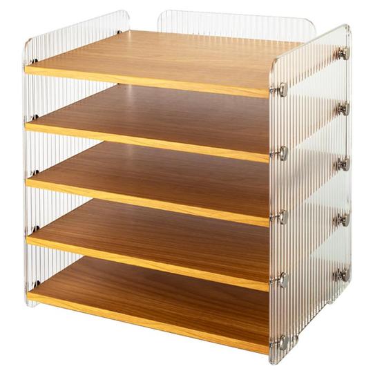 Xd A4 Acrylic File Rack - Transparent Desktop Organizer