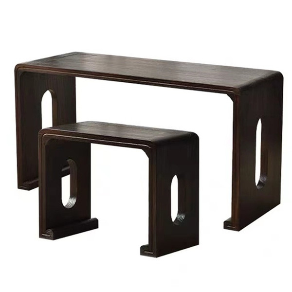Guqin table stool burnt paulownia solid wood tea resonance | Hibiscus ...