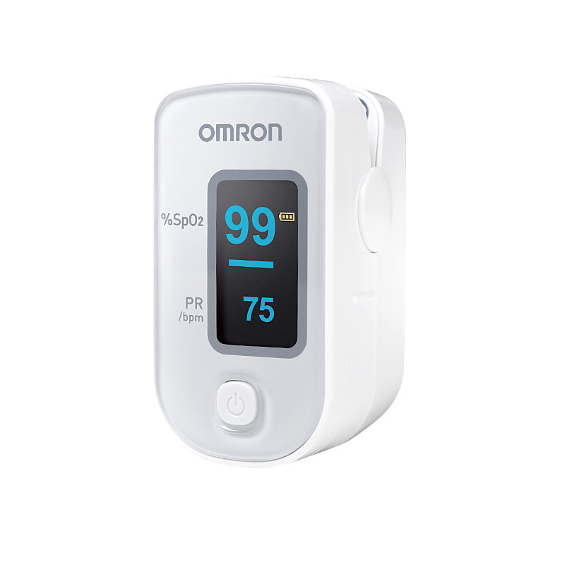 Omron HPO-100 Finger Pulse Oximeter - Blood Oxygen & Heart Rate Monitor