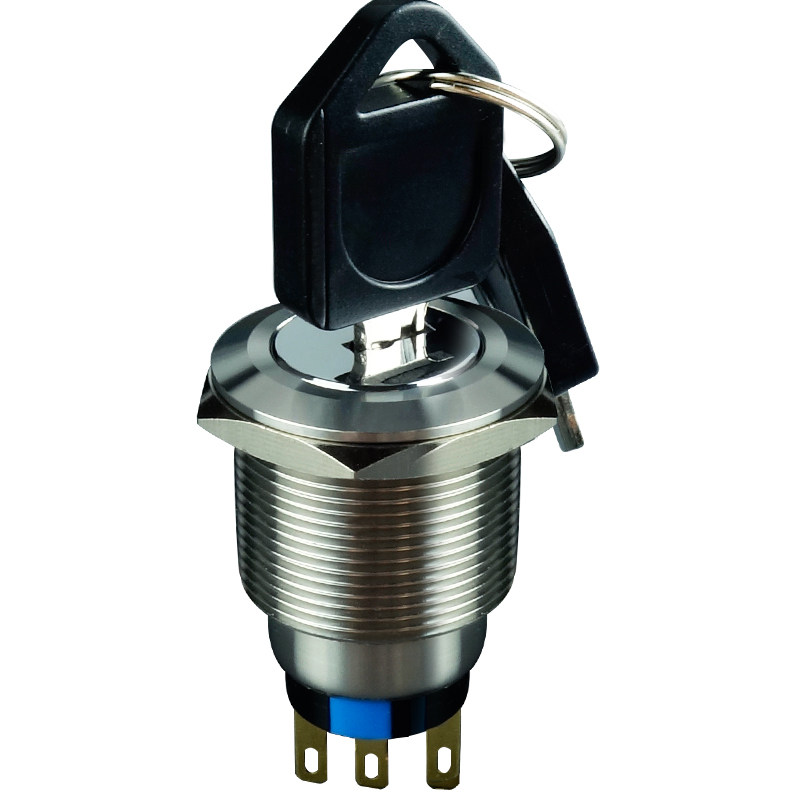 Hengke 19mm/22mm Key Lock Switch - Normally Open/Closed
