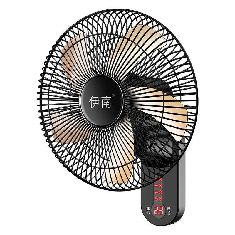 Electric Fan Wall Fan Wall-Mounted Fan Home Light Sound Dormitory ...
