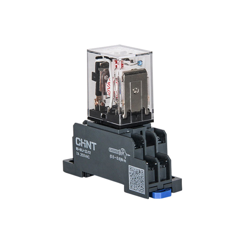 Chint Intermediate Relay 220V AC 12V Small Electromagnetic Switch DC24V Three-Phase Base DC 8 14 ...