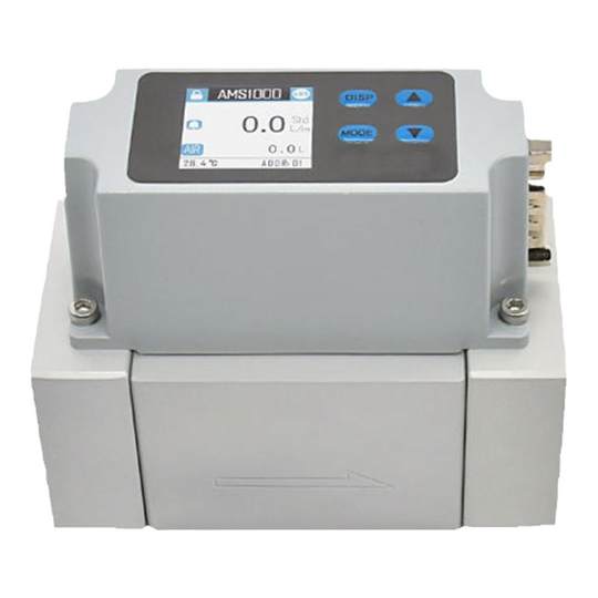 Digital Display Gas Thermal Mass Flow Meter Alarm Output AMS1000 ...