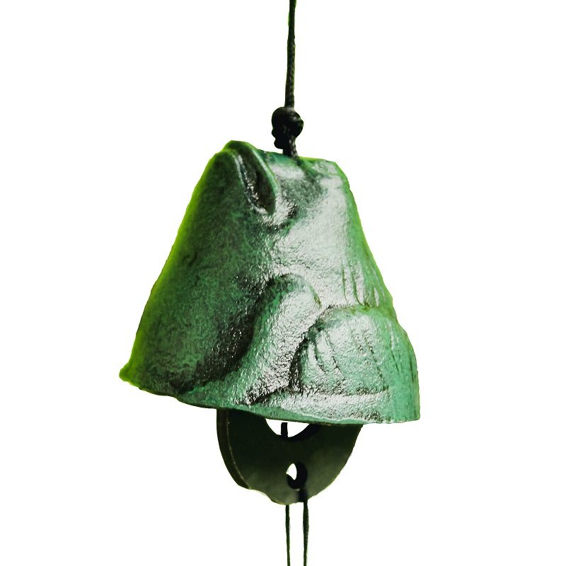 Cast Iron Frog Wind Chime - Retro Japanese Style Outdoor Decor