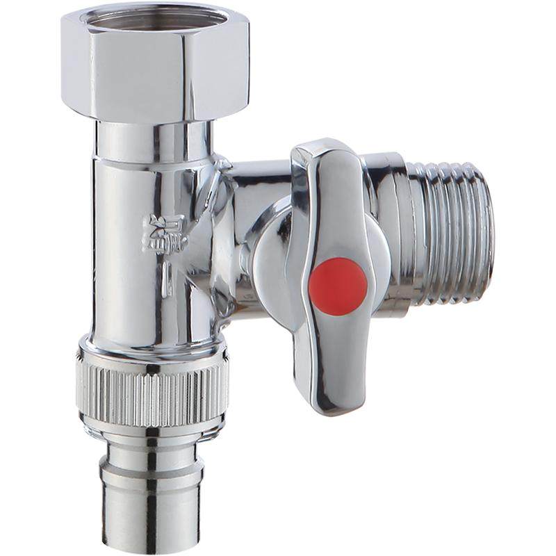 Three-Way Washing Machine Connector - Faucet Valve for Water Inlet Pipe ...