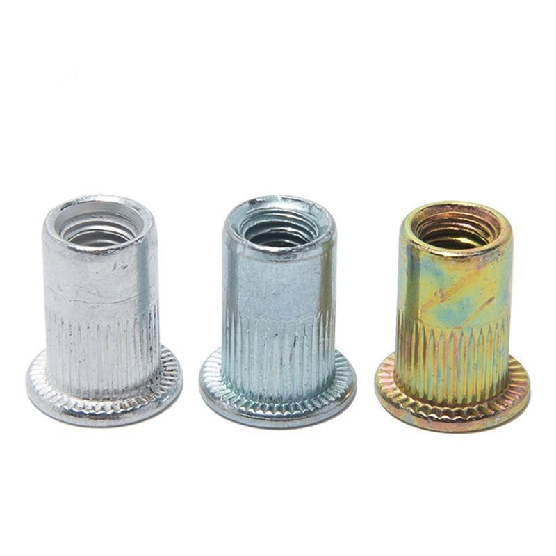 Color Zinc Pull Cap Rivet Nut Galvanized Flat Head Pull Nut Aluminum ...