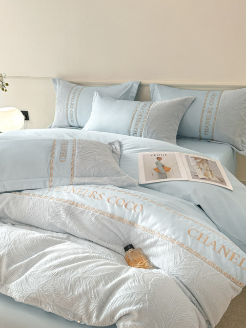 European -style 180 long fluffy cotton four -piece set 100 pure cotton ...