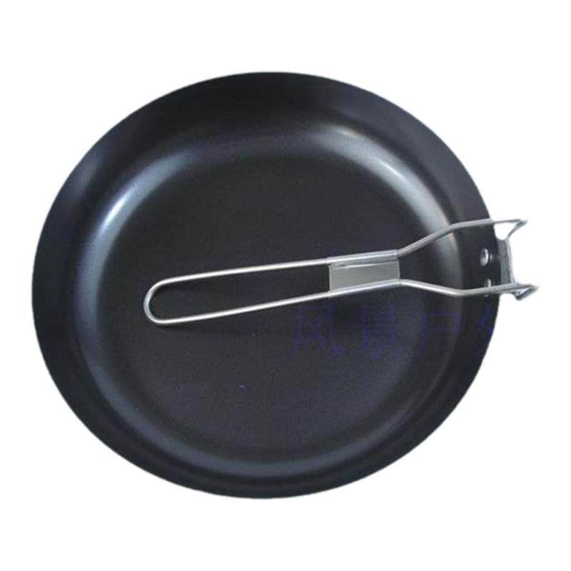 Camping Frying Pan with Folding Handle for Outdoor Picnics