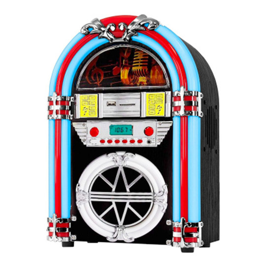 American Arkrocket Retro Bluetooth Desktop CD Player Jukebox with ...